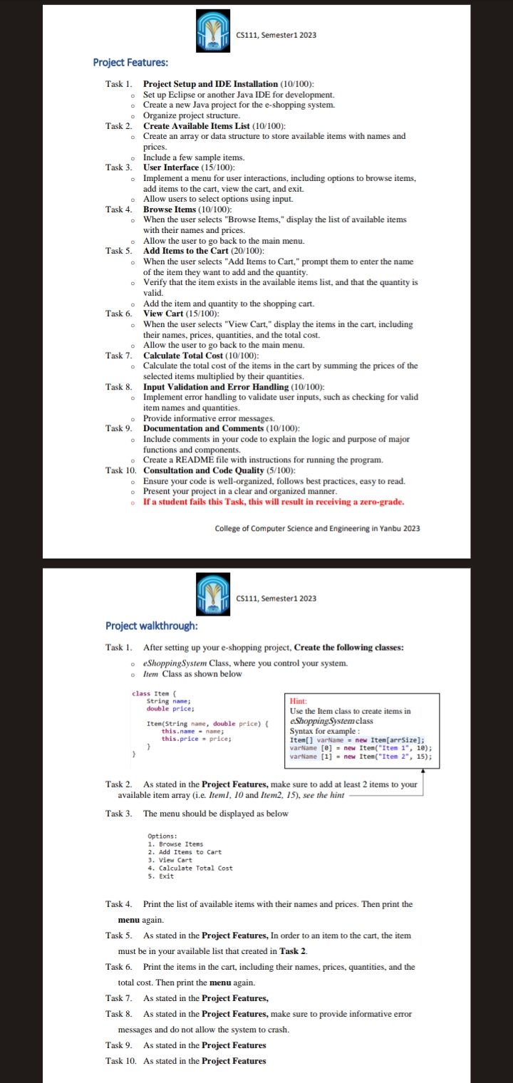 Task 1. Project Setup and IDE Installation (10/100): | Chegg.com