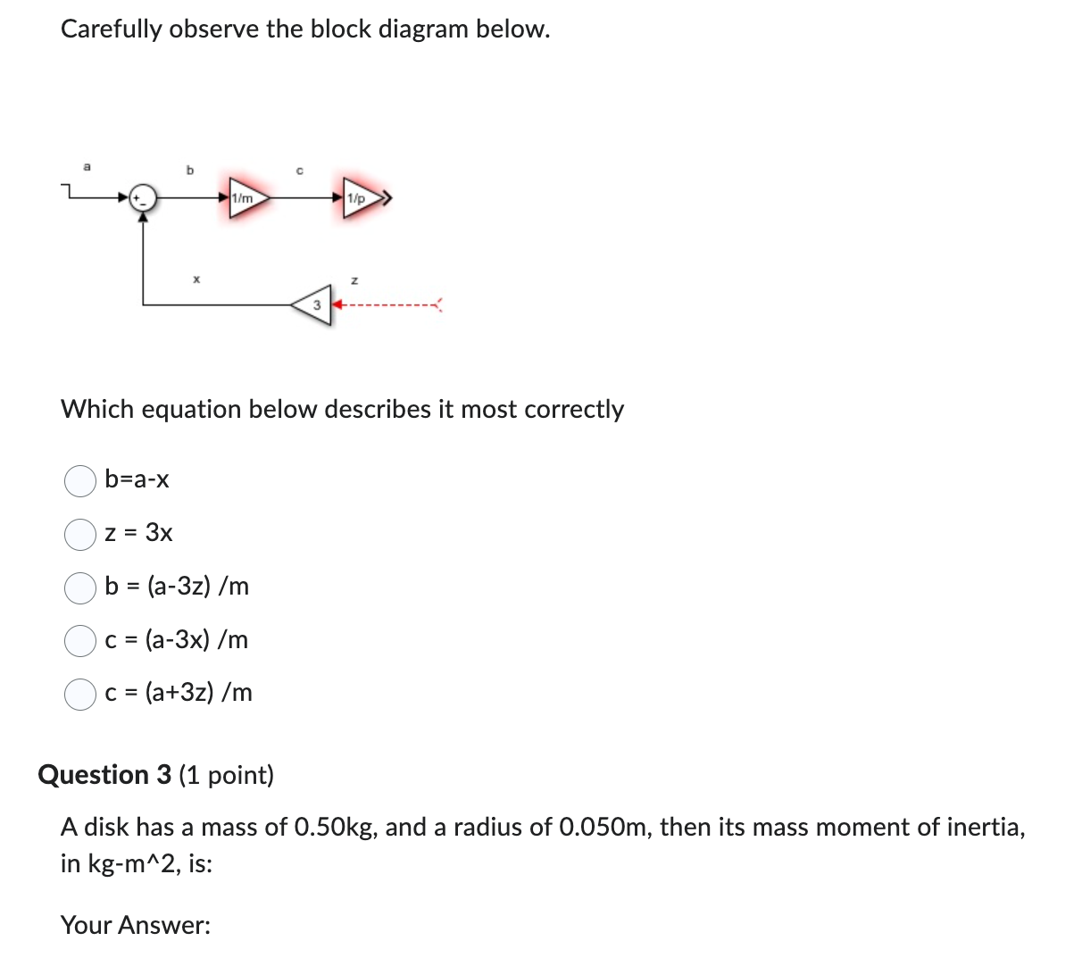 Solved Carefully observe the block diagram below.Which | Chegg.com