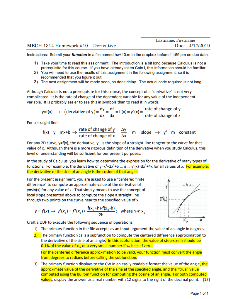 Craft a UDF in MATLAB to execute the following | Chegg.com