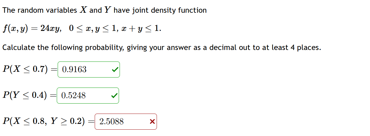 Solved The random variables x ﻿and Y ﻿have joint density | Chegg.com