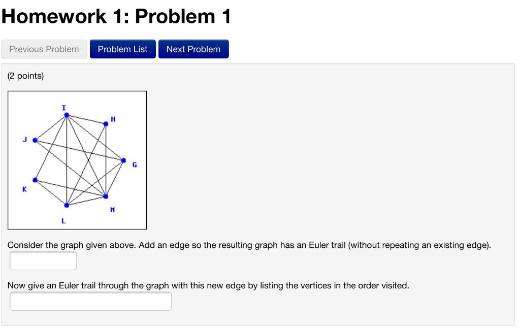 Solved Homework 1: Problem 2 Previous Problem Problem List | Chegg.com