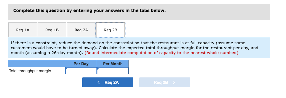 Solved Problem 13-47 (Algo) Theory of Constraints for a | Chegg.com