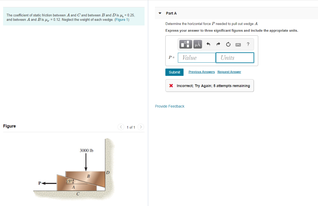 Solved Part A Determine the smallest force P needed to lift | Chegg.com