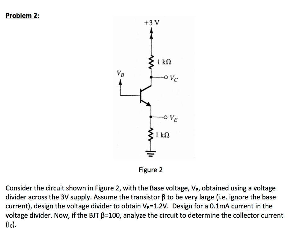 Solved Problem 2: +3 V VB O V Figure 2 Consider the circuit | Chegg.com
