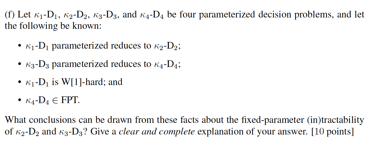 Solved (f) Let K1-D1, K2-D2, K3-D3, and K4-D4 be four | Chegg.com