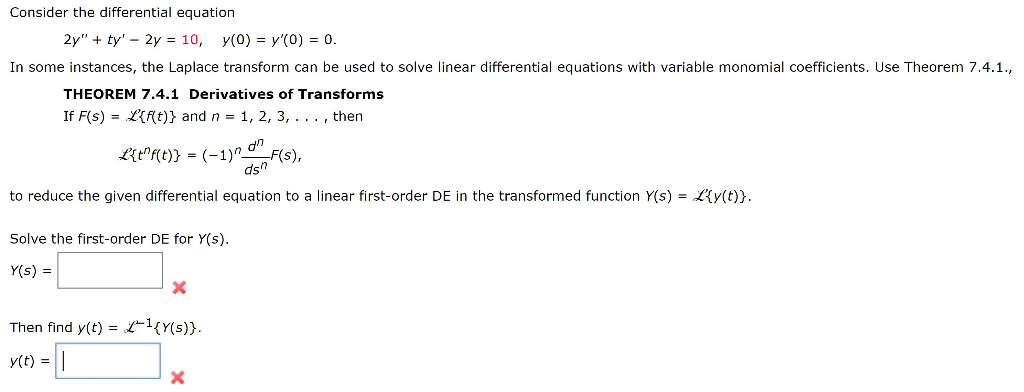 Solved Consider the differential equation 2y" + ty' – 2y = | Chegg.com