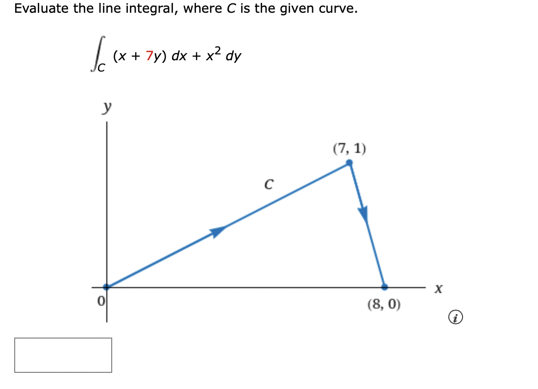 Solved Evaluate the line integral, where C is the given | Chegg.com