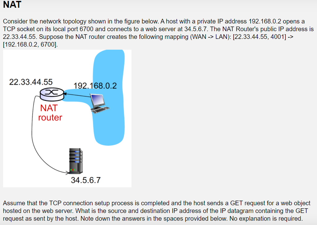 Solved so, what's the Source Ip address and the Destination | Chegg.com