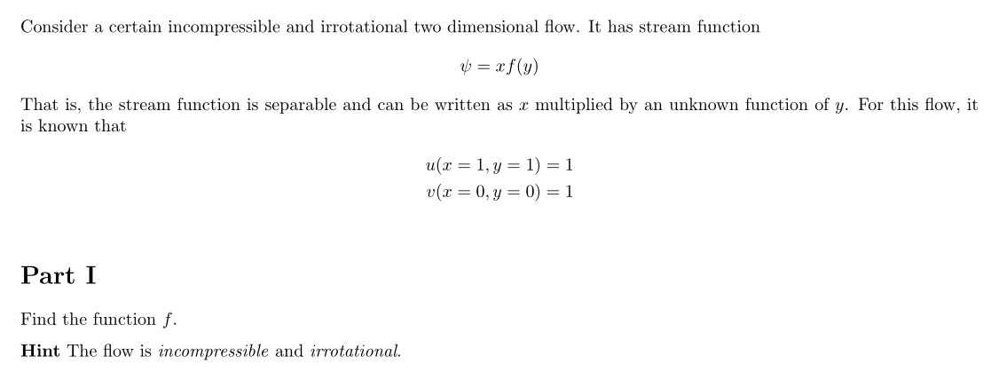 Solved Consider a certain incompressible and irrotational | Chegg.com