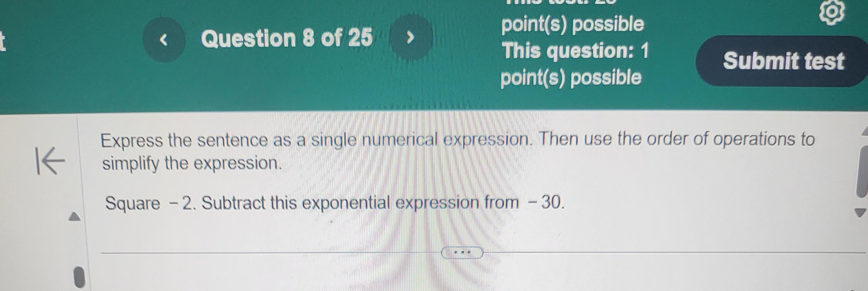 Solved Express The Sentence As A Single Numerical Chegg