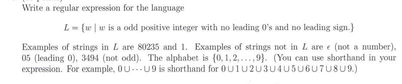 Solved Write a regular expression for the language L = {w l | Chegg.com