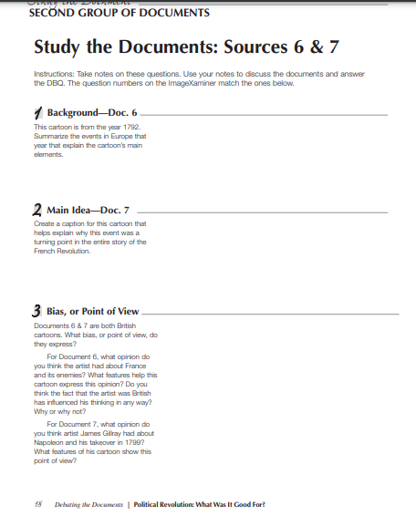 SECOND GROUP OF DOCUMENTS Study the Documents: | Chegg.com