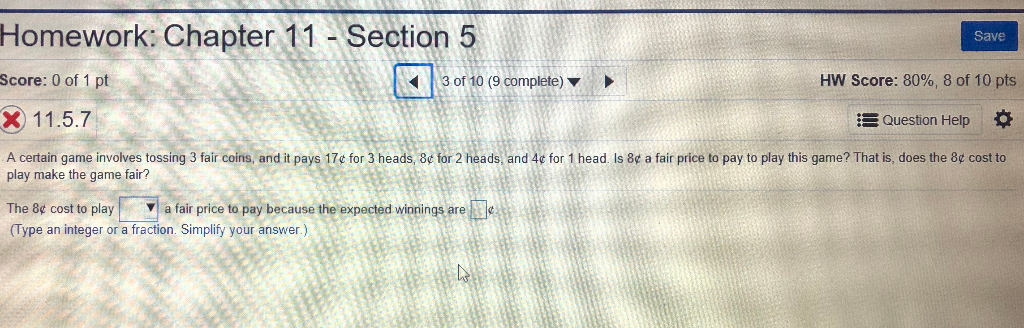Solved Save Homework Chapter 11 Section 5 Score 0 Of 1
