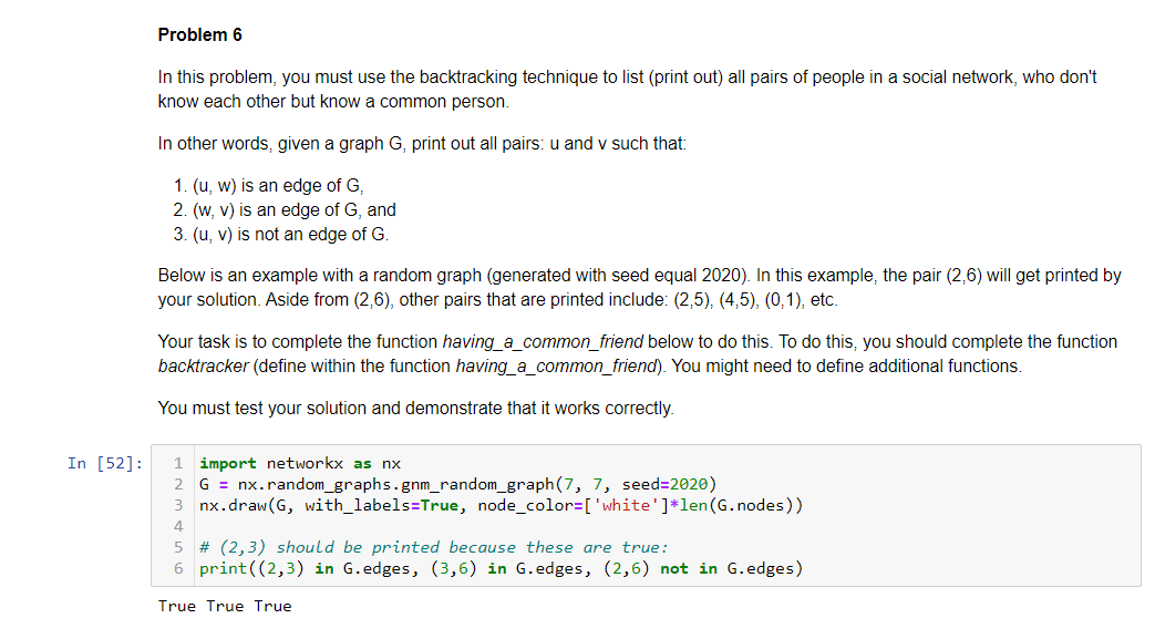 Problem 6 In this problem, you must use the | Chegg.com