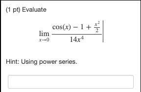Solved (1 pt) Compute the 6th derivative of f(x) = arctan 7 | Chegg.com