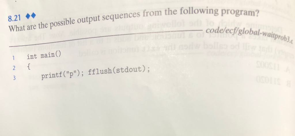 Solved What are the possible output sequences from the | Chegg.com