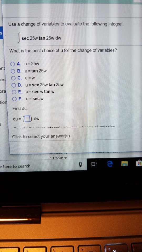 Solved Use a change of variables to evaluate the following | Chegg.com