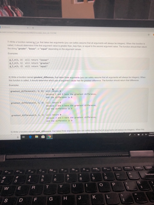Solved ule item d 13344 1) Write a function named smallest, | Chegg.com