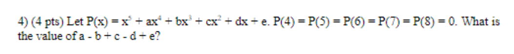Solved 4) (4 pts) Let | Chegg.com