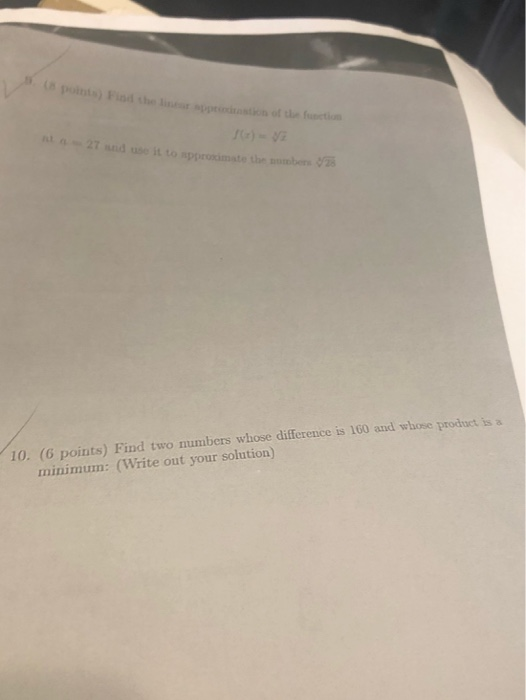 Solved 10. (6 points) Find two numbers whose difference is | Chegg.com