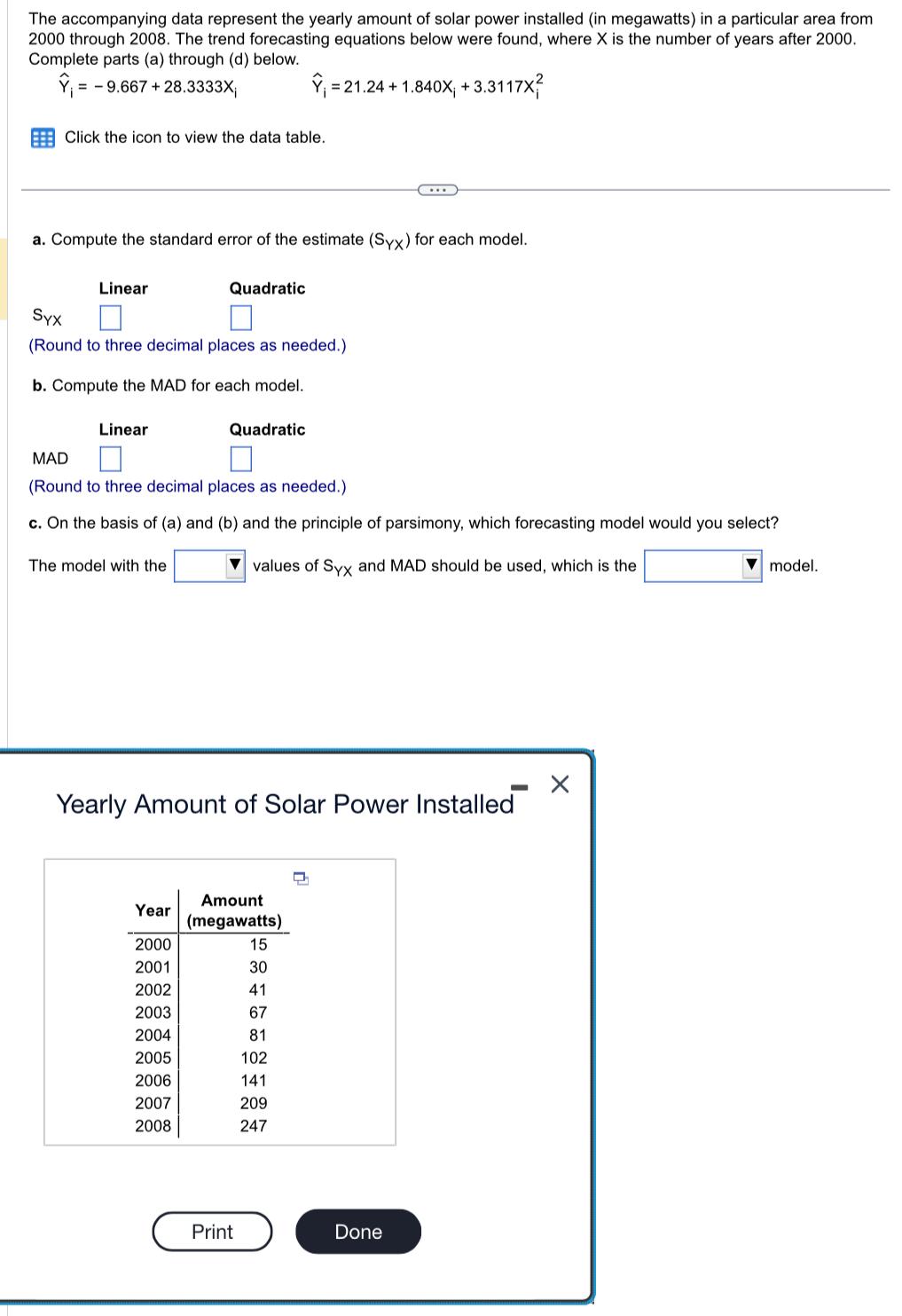 Solved The accompanying data represent the yearly amount of | Chegg.com