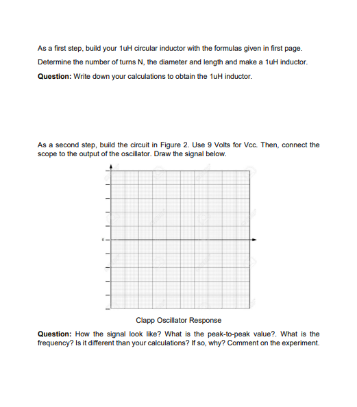 Solved In this Lab, you will build LC type Clapp oscillator | Chegg.com