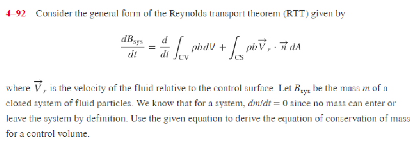 Solved 4-92 Consider the general form of the Reynolds | Chegg.com