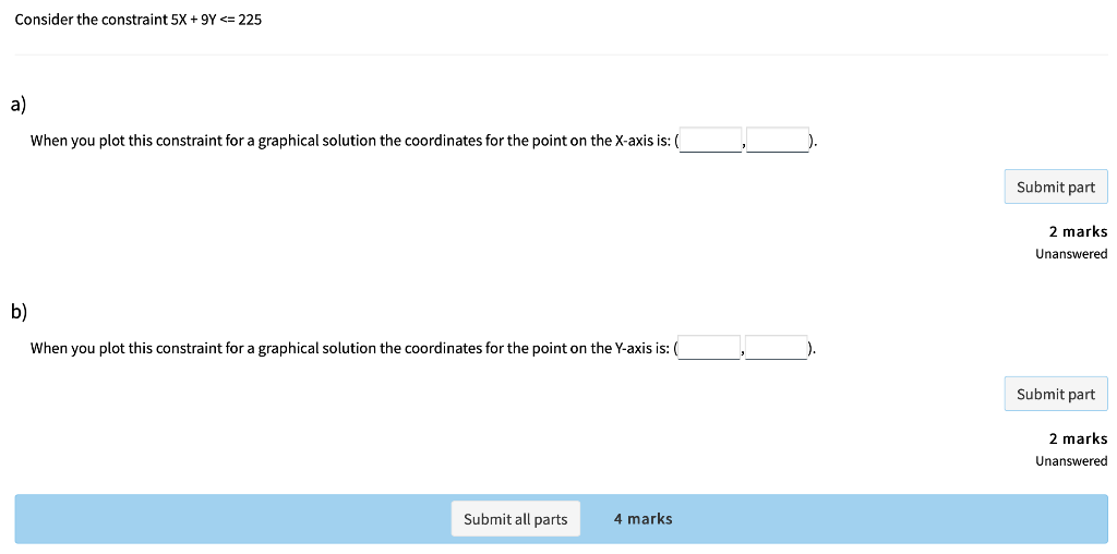Solved Consider the constraint 5X +9Y