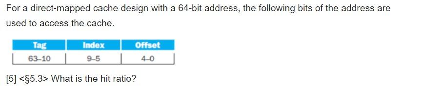 Solved For a direct-mapped cache design with a 64-bit | Chegg.com