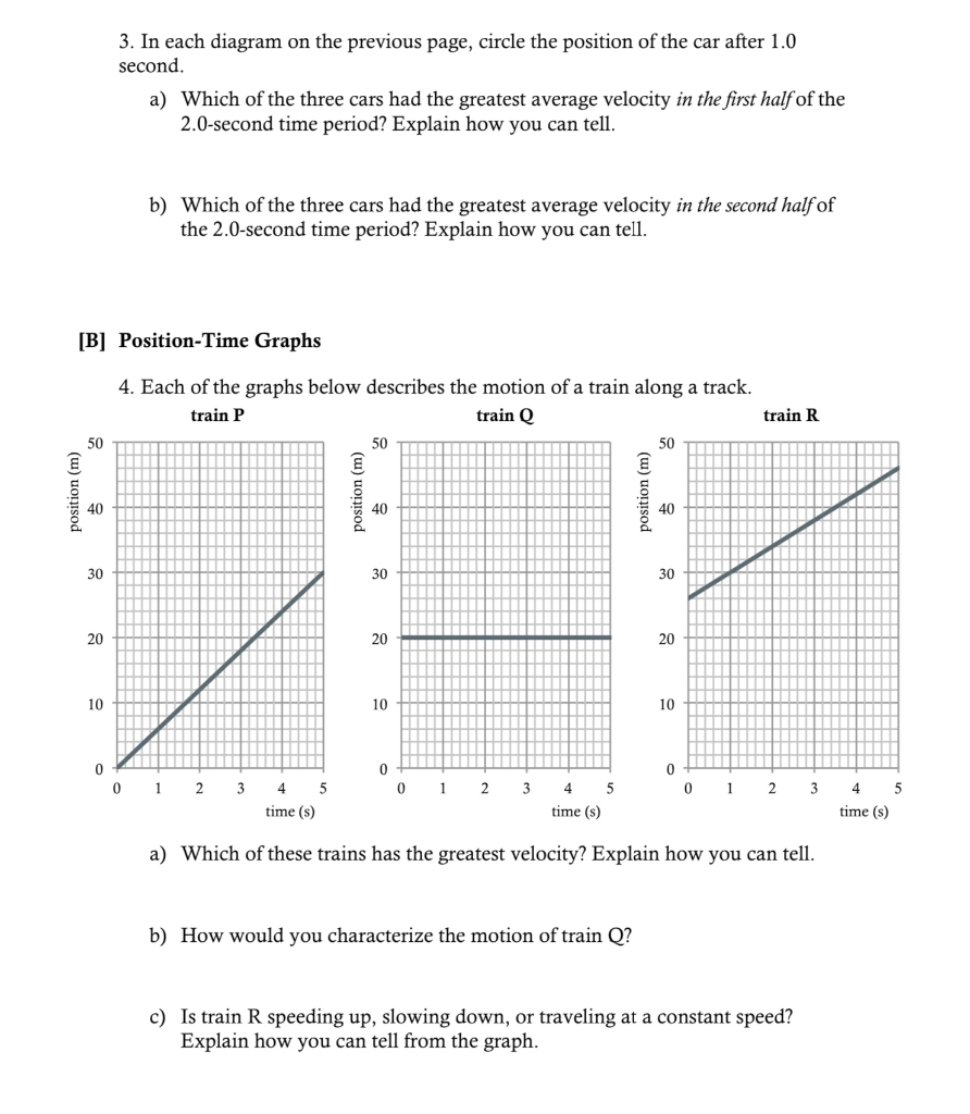 Solved Each diagram below describes a car moving from left | Chegg.com