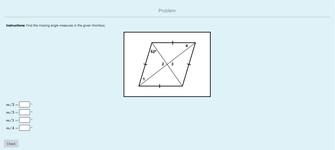 Solved Problem Instructions: Find the missing angle measures | Chegg.com