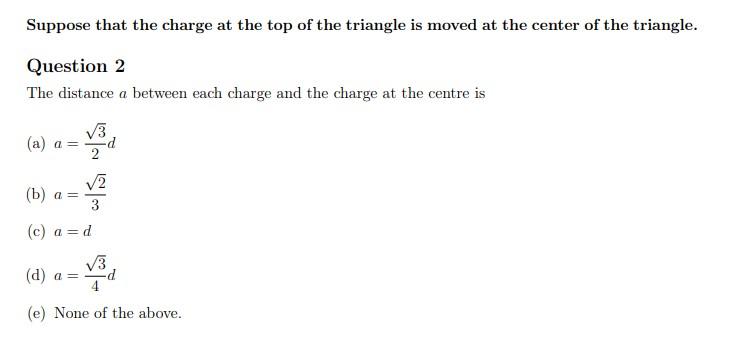 Solved Three identical point charges, Q, are placed at the | Chegg.com