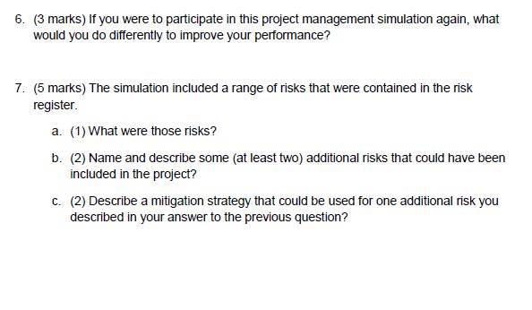 Solved Whilst studying project management in this subject | Chegg.com