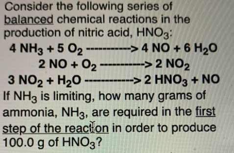 Solved Consider the following series of balanced chemical | Chegg.com