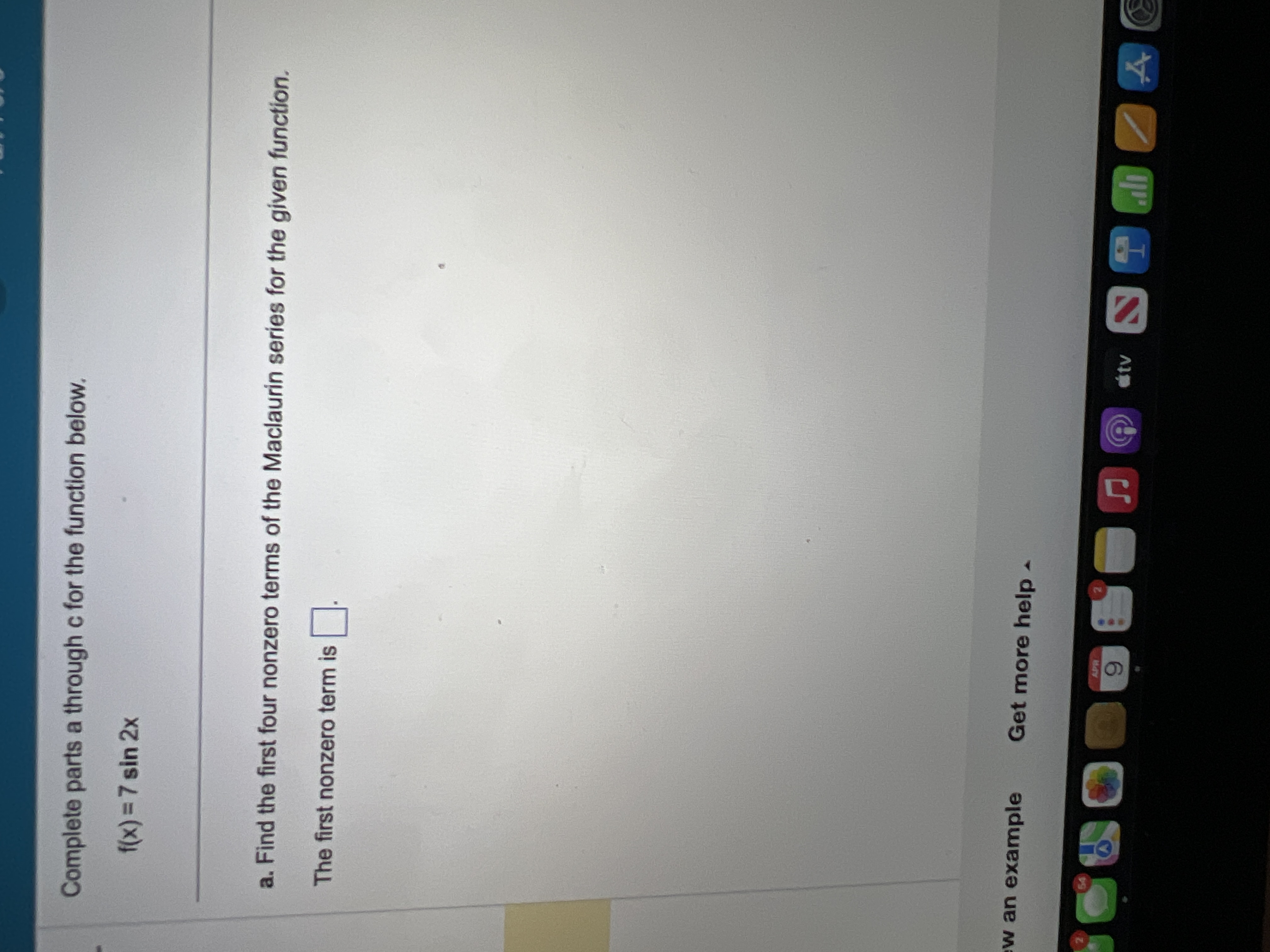 Solved Complete parts a through c for the function below. | Chegg.com