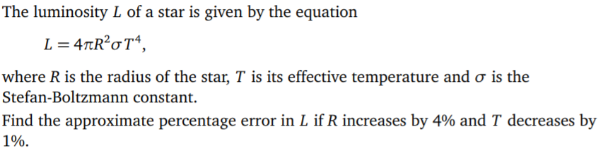Solved The luminosity L of a star is given by the equation L | Chegg.com