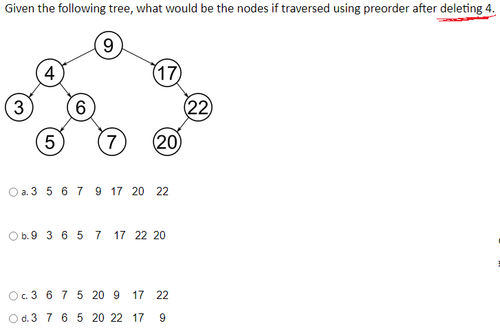 Solved Given the following tree, what would be the nodes if | Chegg.com