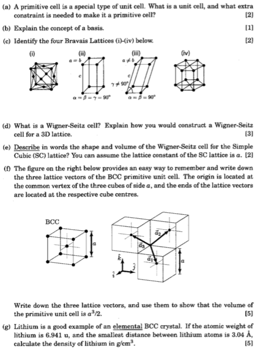 Solved (a) A primitive cell is a special type of unit cell. | Chegg.com