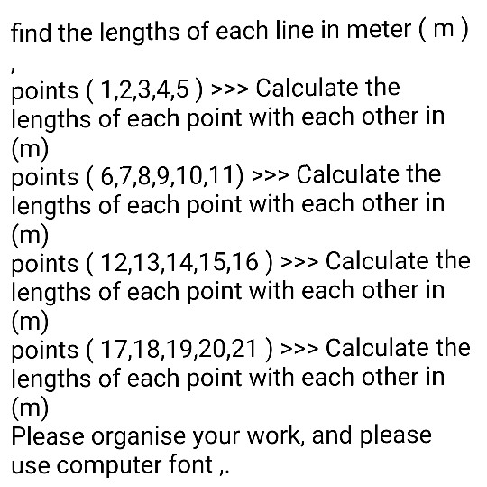 Photo 1 Summary of photo coordinates for point 1 to | Chegg.com