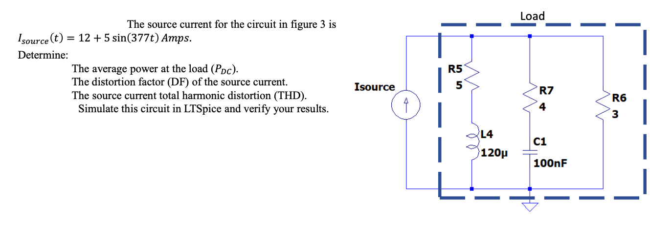 Solved Load The source current for the circuit in figure 3 | Chegg.com