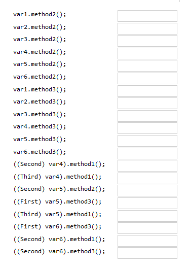 Solved Consider the following classes: public class First { | Chegg.com