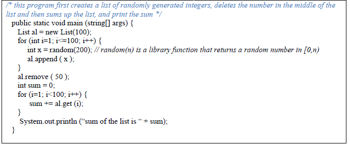 Given the code for the integer List class in Problem | Chegg.com