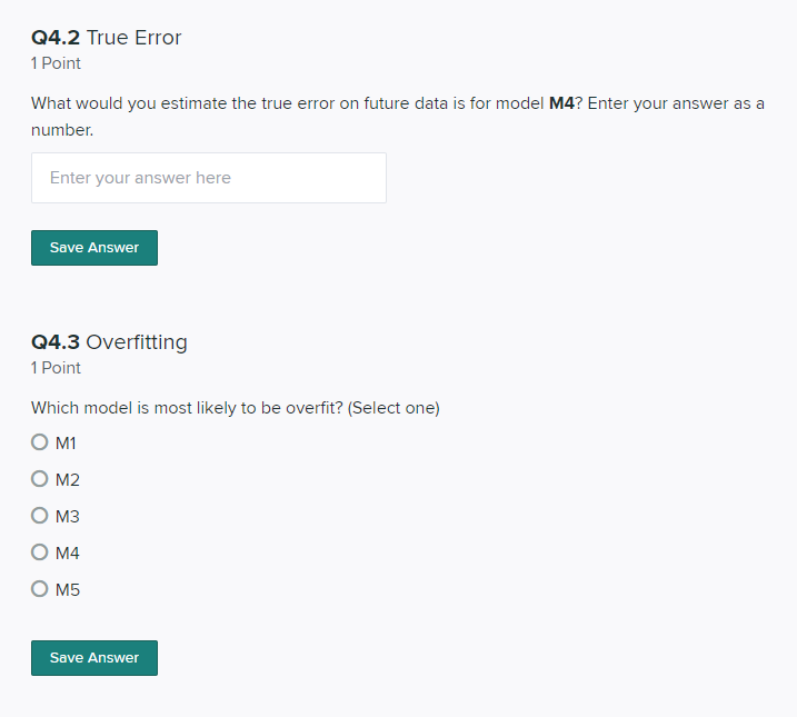 Solved Five different linear regression models are trained | Chegg.com