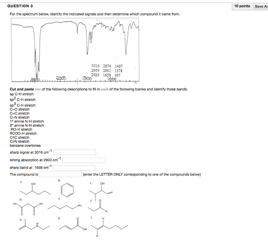 Solved QUESTION 3 10 points Save Ar For the spectrum below, | Chegg.com