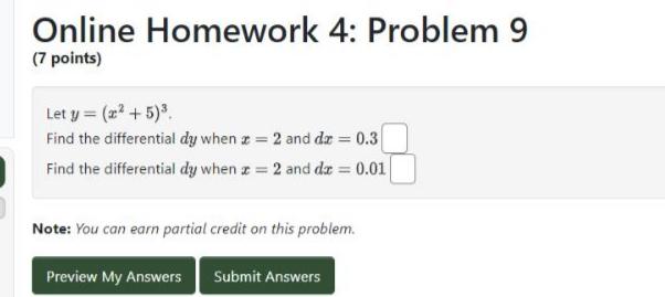 Solved Online Homework 4: Problem 9 (7 points) Let | Chegg.com