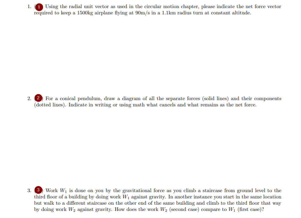 Solved 1. (1) Using the radial unit vector as used in the | Chegg.com