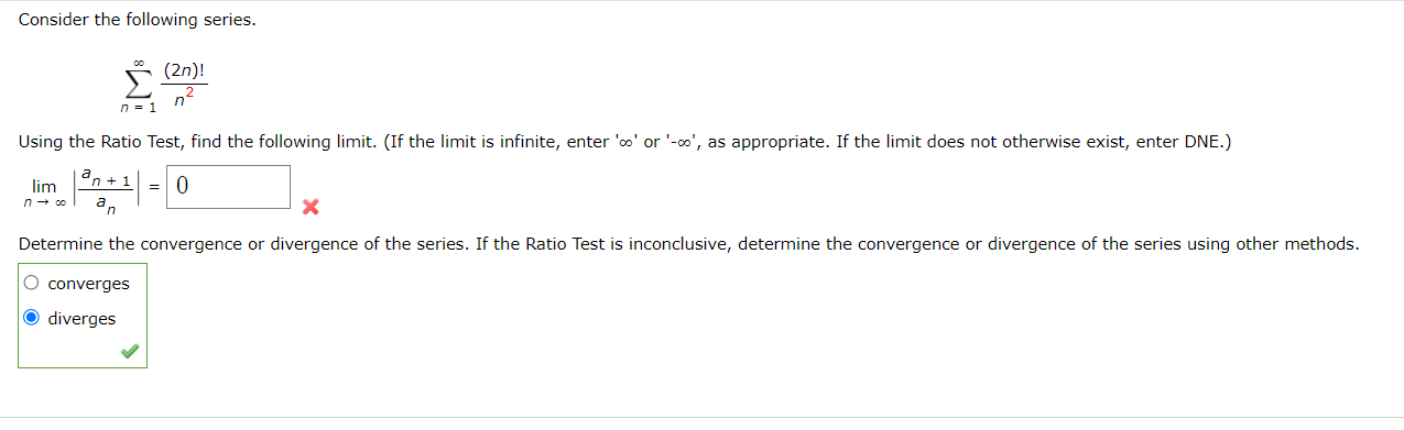 Solved Consider the following series. ∑n=1∞n2(2n)! Using the | Chegg.com