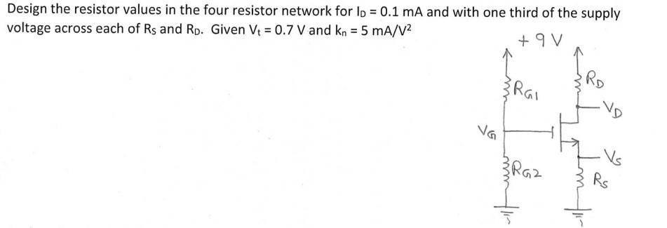 Solved Design the resistor values in the four resistor | Chegg.com