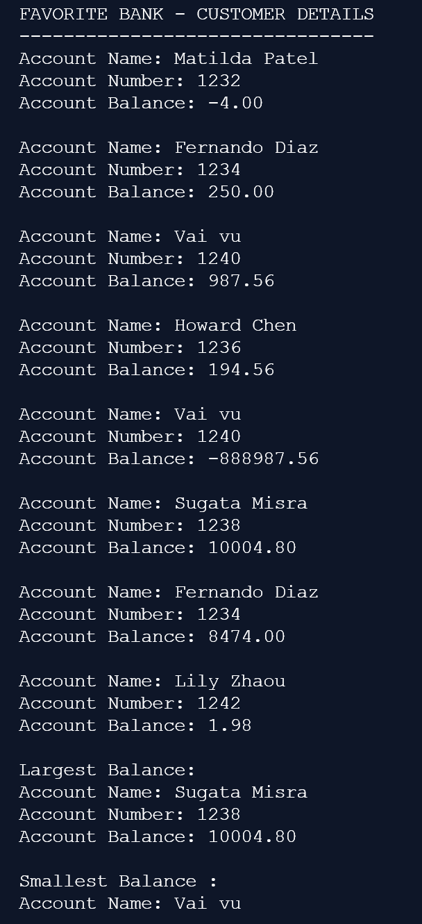 Solved Upgrade the BankAccount class to store accounts in | Chegg.com