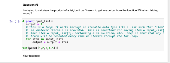 Solved Question #5 I'm trying to calculate the product of a | Chegg.com